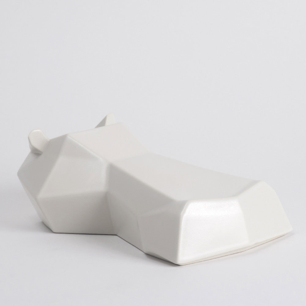 Project Safari | Hamilton the Hippo in White – bronsen